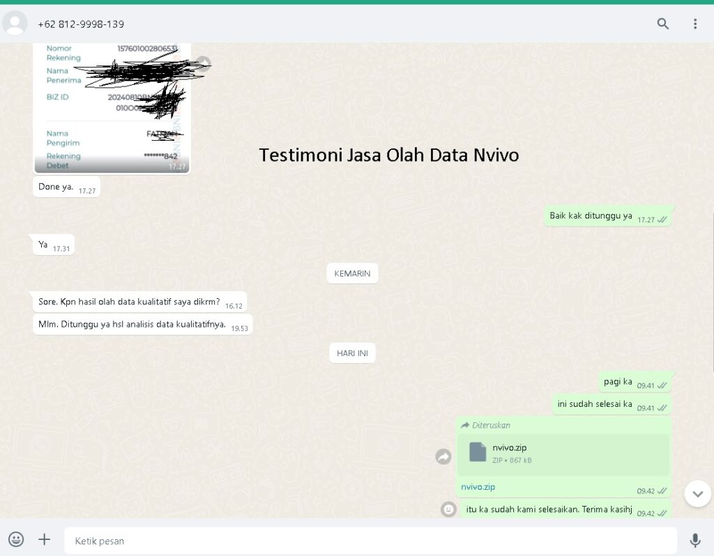 Jasa Olah Data Kualitatif Menggunakan Nvivo - Joki tugas - Cepat, murah, dan Berkualitas